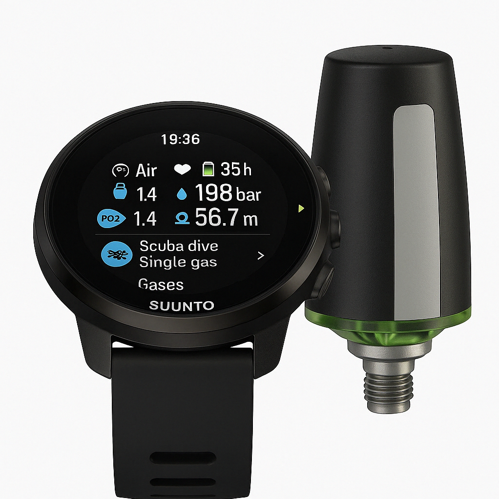 Suunto Ocean All Black duikcomputer + POD Moby Dick